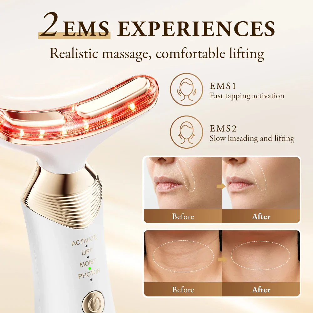 ANLAN Dual Polar Neck Beauty Device Anti-aging Remove Double Chin EMS ...